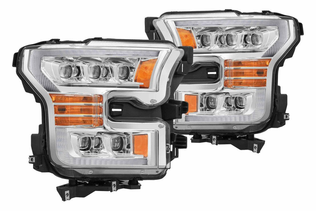 ALPHAREX 15-17 FORD F150 NOVA-SERIES LED PROJECTOR HEADLIGHTS CHROME ...
