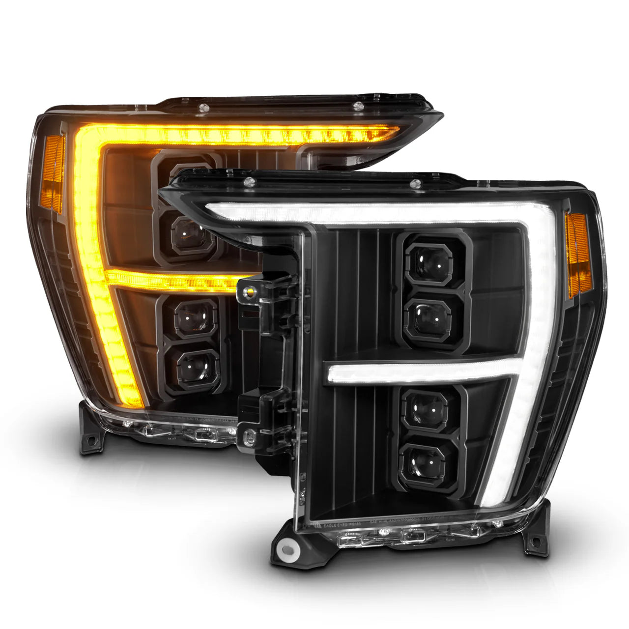 ANZO FORD F-150 21-23 Z-SERIES FULL LED PLANK PROJECTOR HEADLIGHTS BLA ...